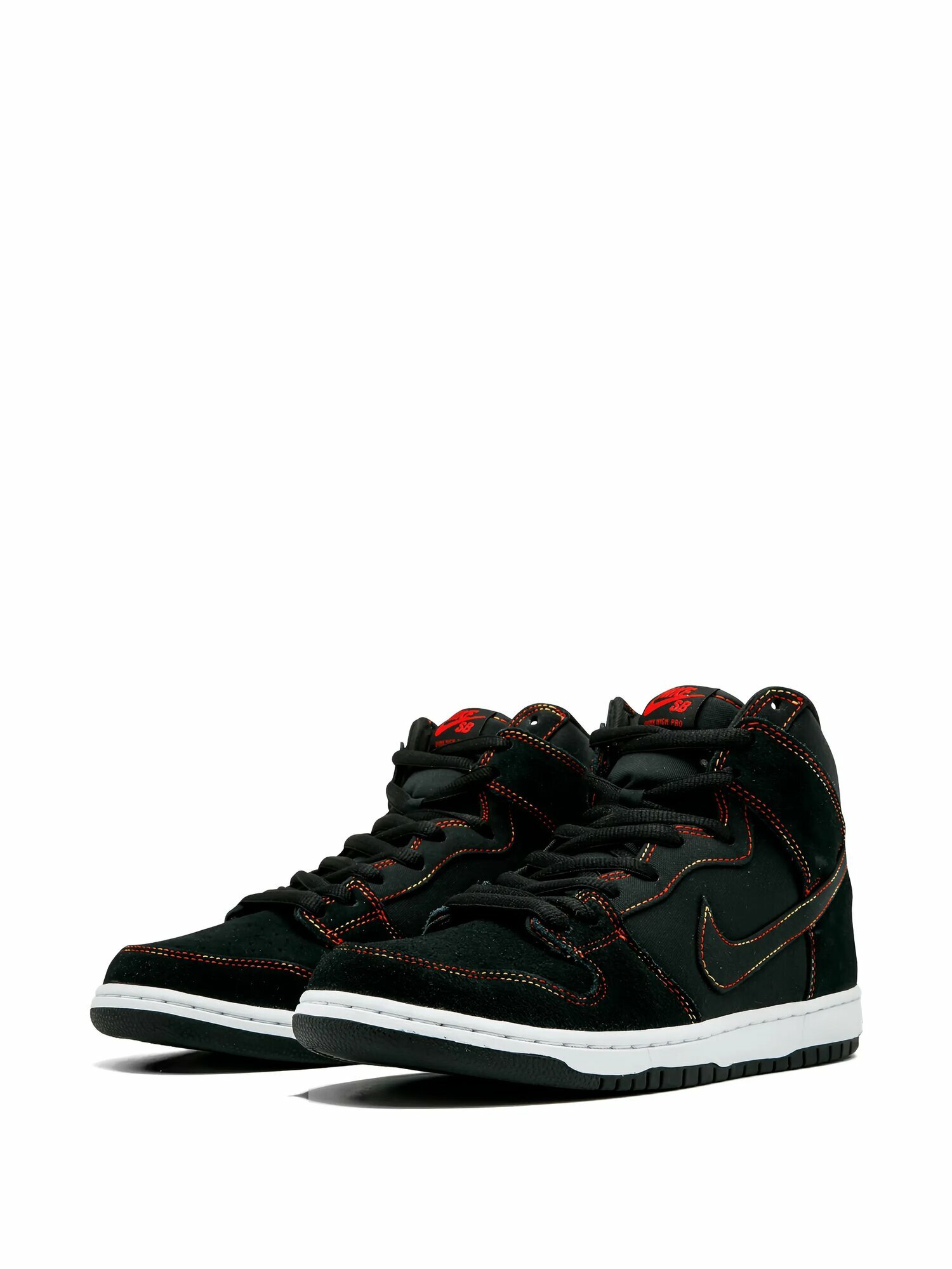 Кроссовки NIKE Dunk High Pro SB, размер 11.5 US, black/black — фото 1