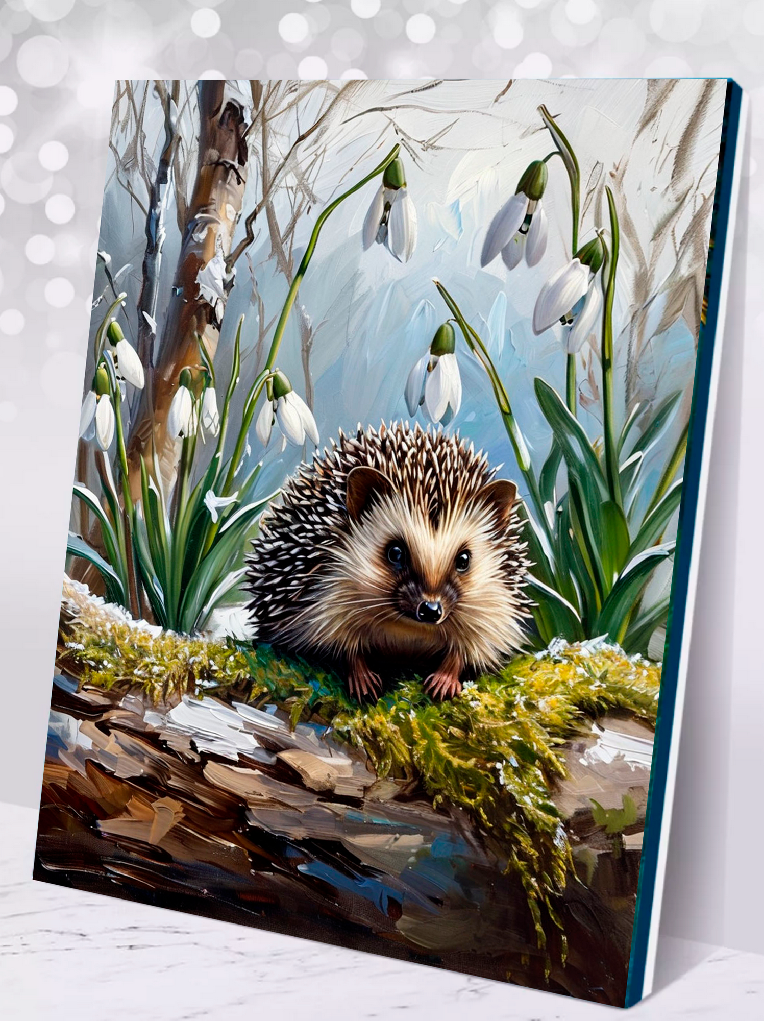 Картина по номерам Еж весной 40х50 см, хлопковый холст на подрамнике, акрил, Art Hobby Home