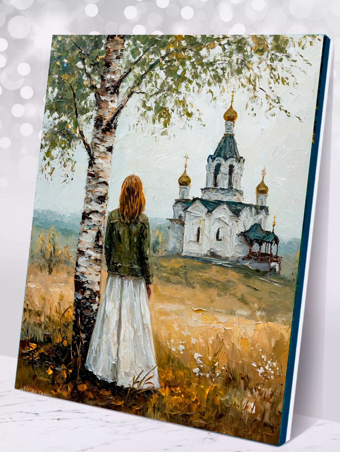 Картина по номерам "У церкви", хлопковый холст на подрамнике 40х50 см, акрил, 000 Art Hobby Home