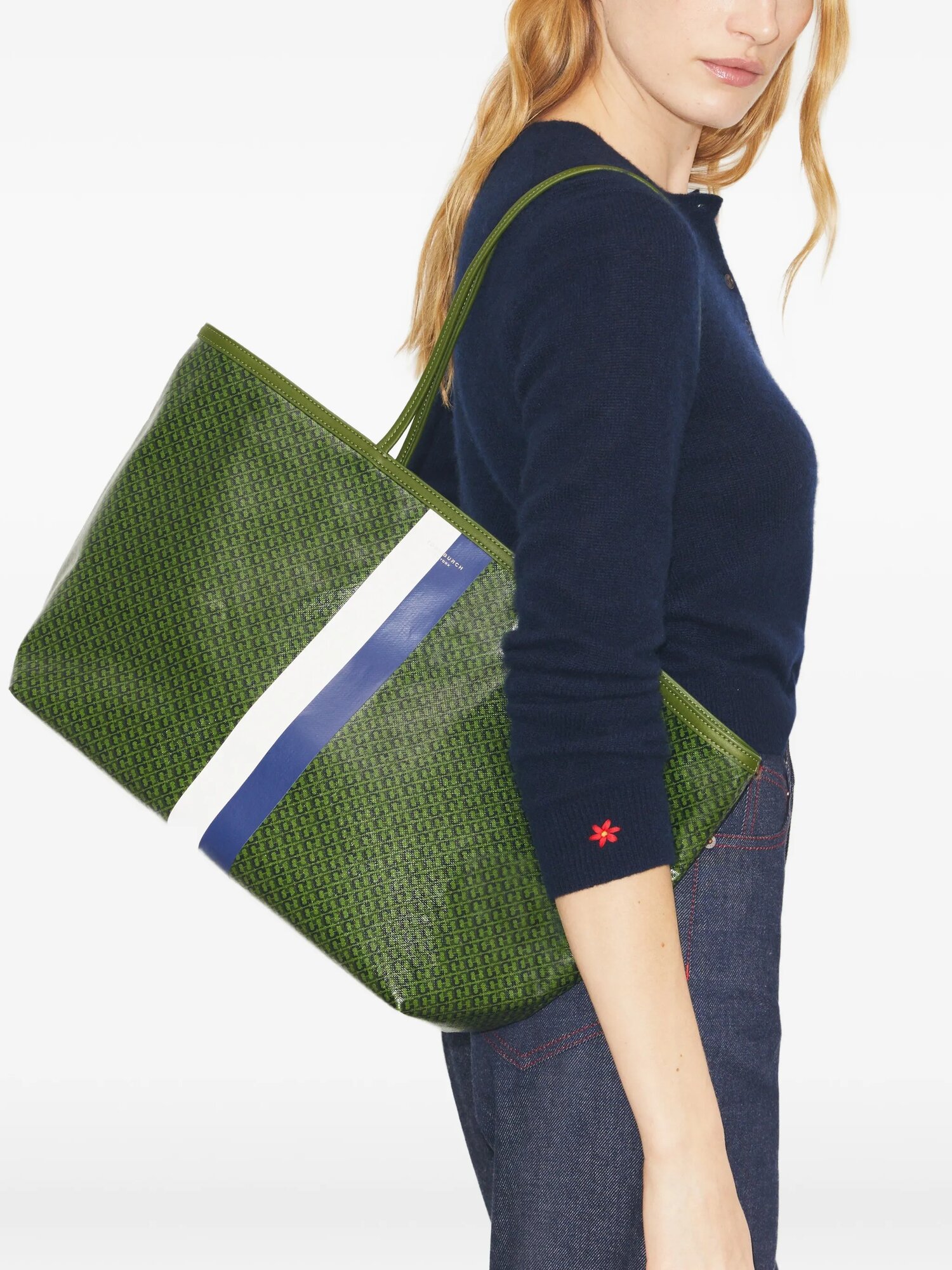 Сумка Tory Burch Racer, green — фото 1