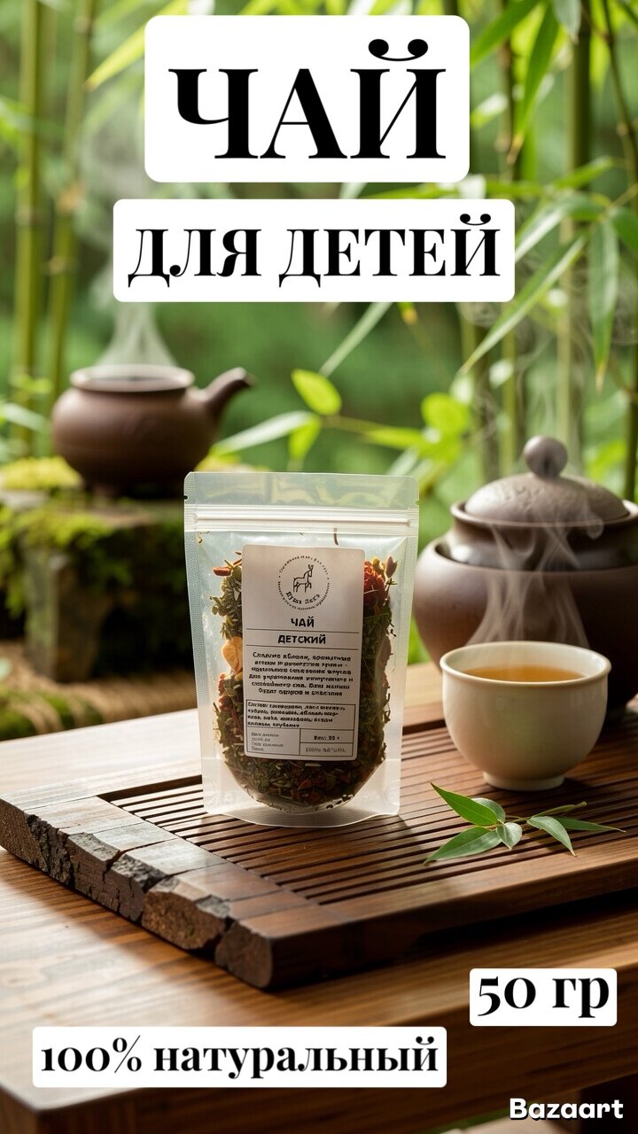 Детский чай травяной сбор детский натуральный чай для детей полезный