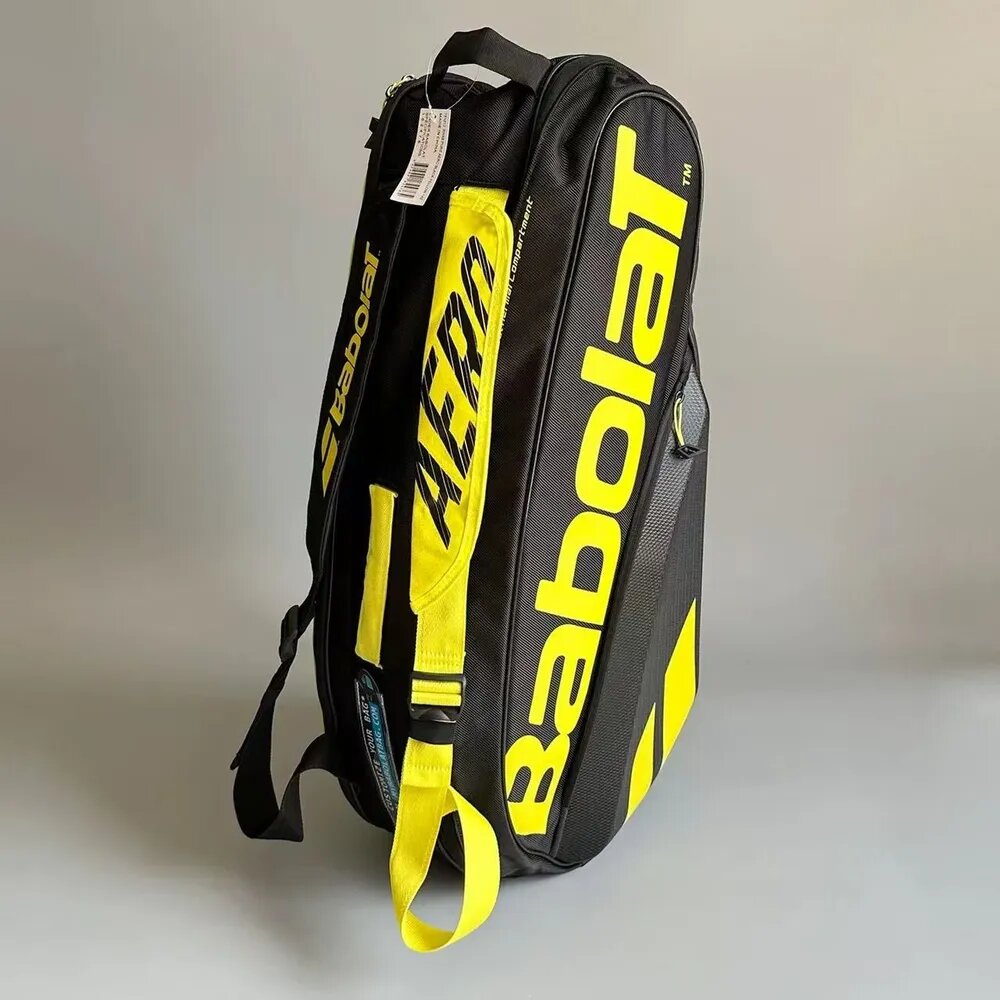 Сумка для теннисных ракеток Babolat Pure Aero Rafa 2023 на 6 ракеток, желтый/черный