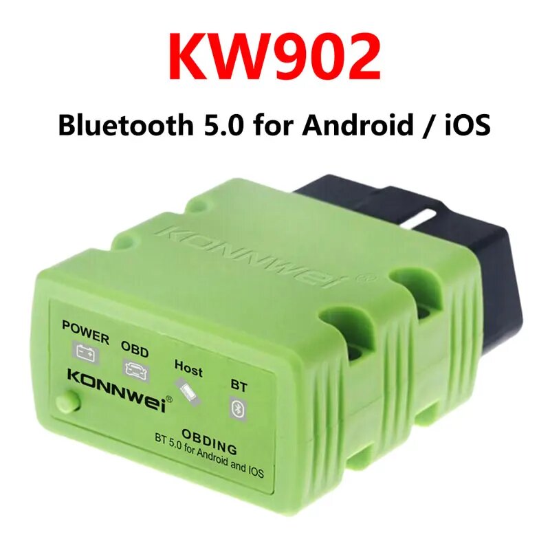 KONNWEI KW902 Bluetooth 5.0 OBD2 сканер Green