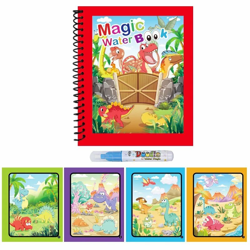 Многоразовая водная раскраска Magic Book, Цвет: 2, Динозавры