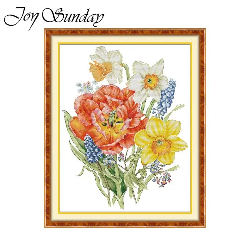 Набор для вышивания крестом Joy Sunday 14CT Букет цветов