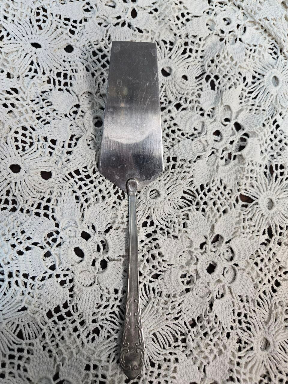 Винтажная советская лопатка для десертов, нержавеющая сталь, металл, СССР