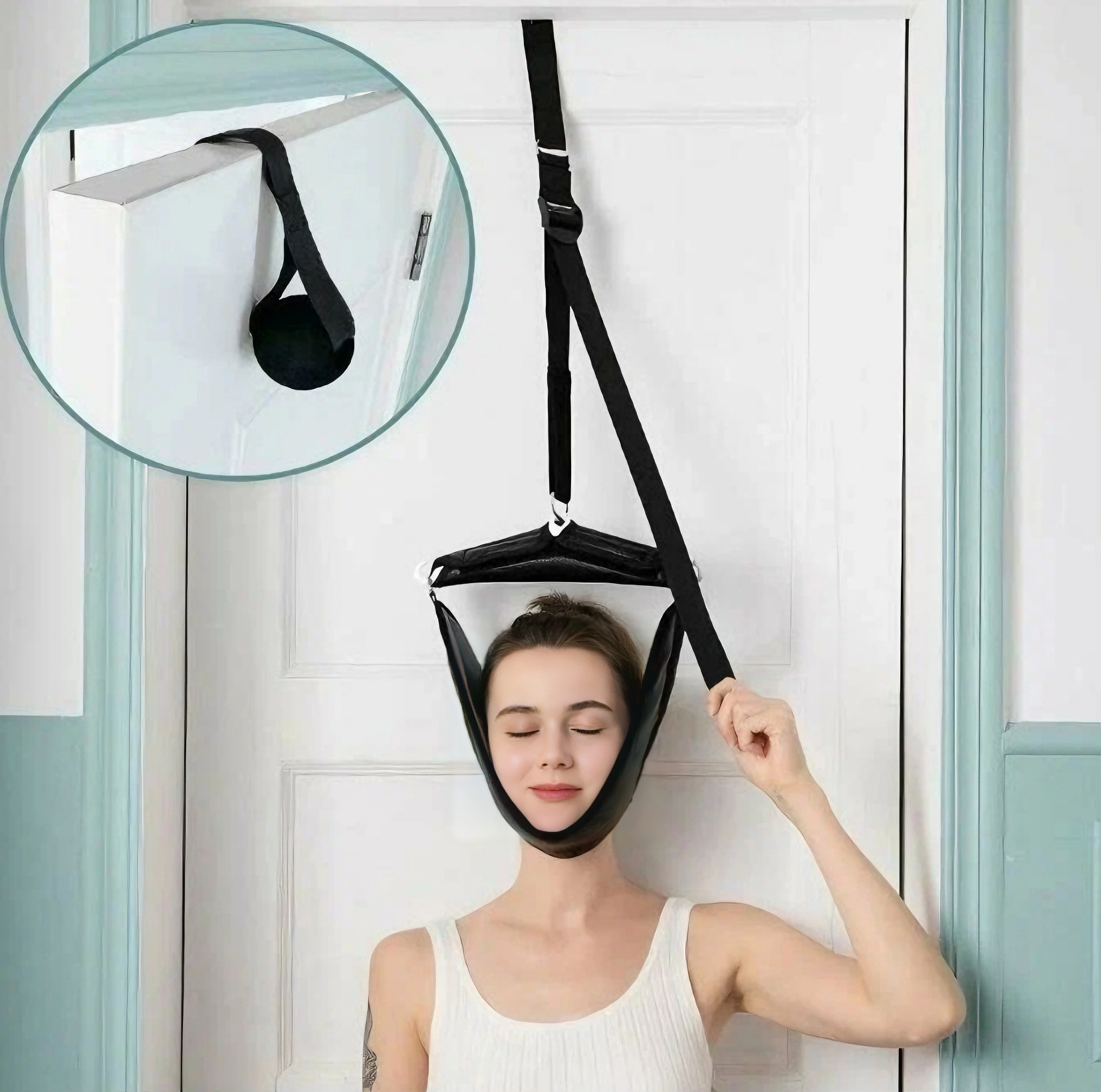 Усиленная Петля Глиссона SP Comfort с механизмом для турника, тренажер для шеи с креплением для турника