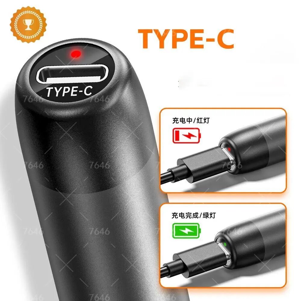 Портативный паяльник USB с регулировкой температуры 120-420°, набор с кейсом, припоем и флюсом — фото 1