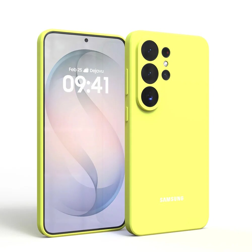 Чехол Samsung Galaxy S23/S24/S25/S26 силиконовый желтый