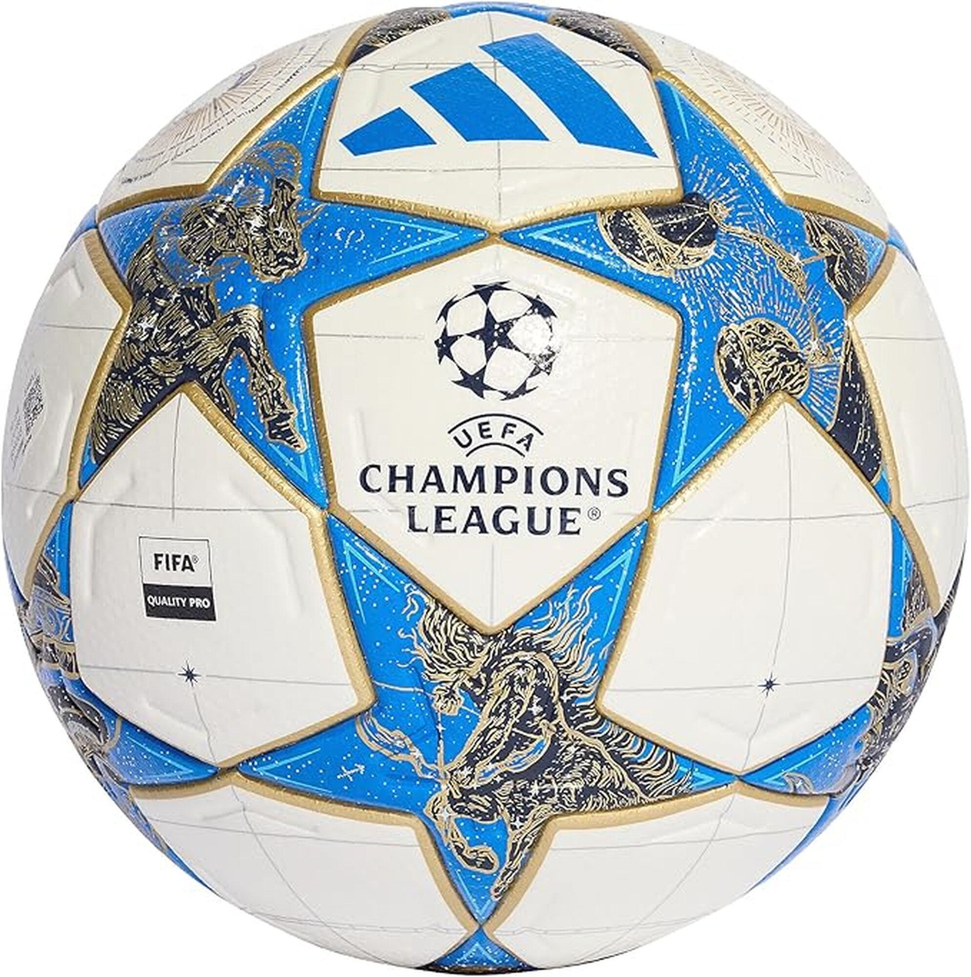 Мяч Decathlon UEFA Champions League JD0188, для футбола, белый, 5 EU