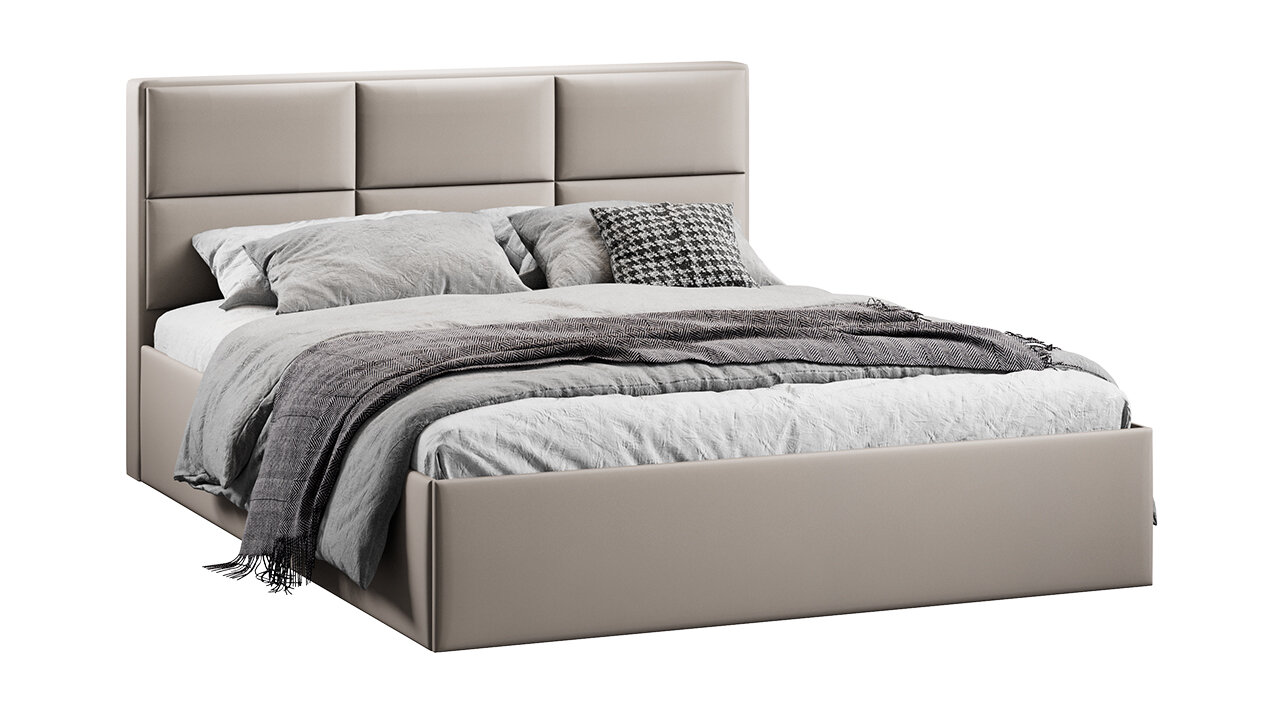 Кровать с ПМ Стелла Тип 1 с заглушиной Велюр Confetti Smoke