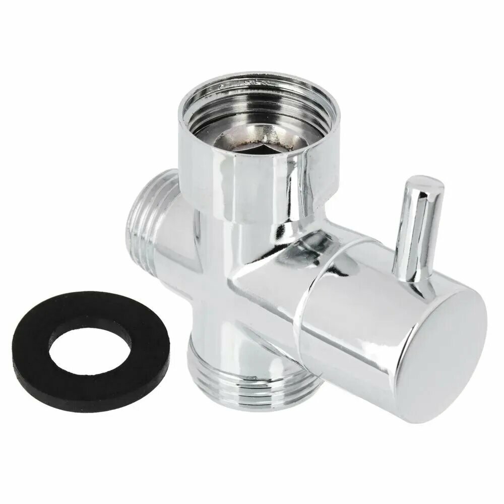 Дивертор для смесителя, поворотный, тип 2, хром, переключатель душа