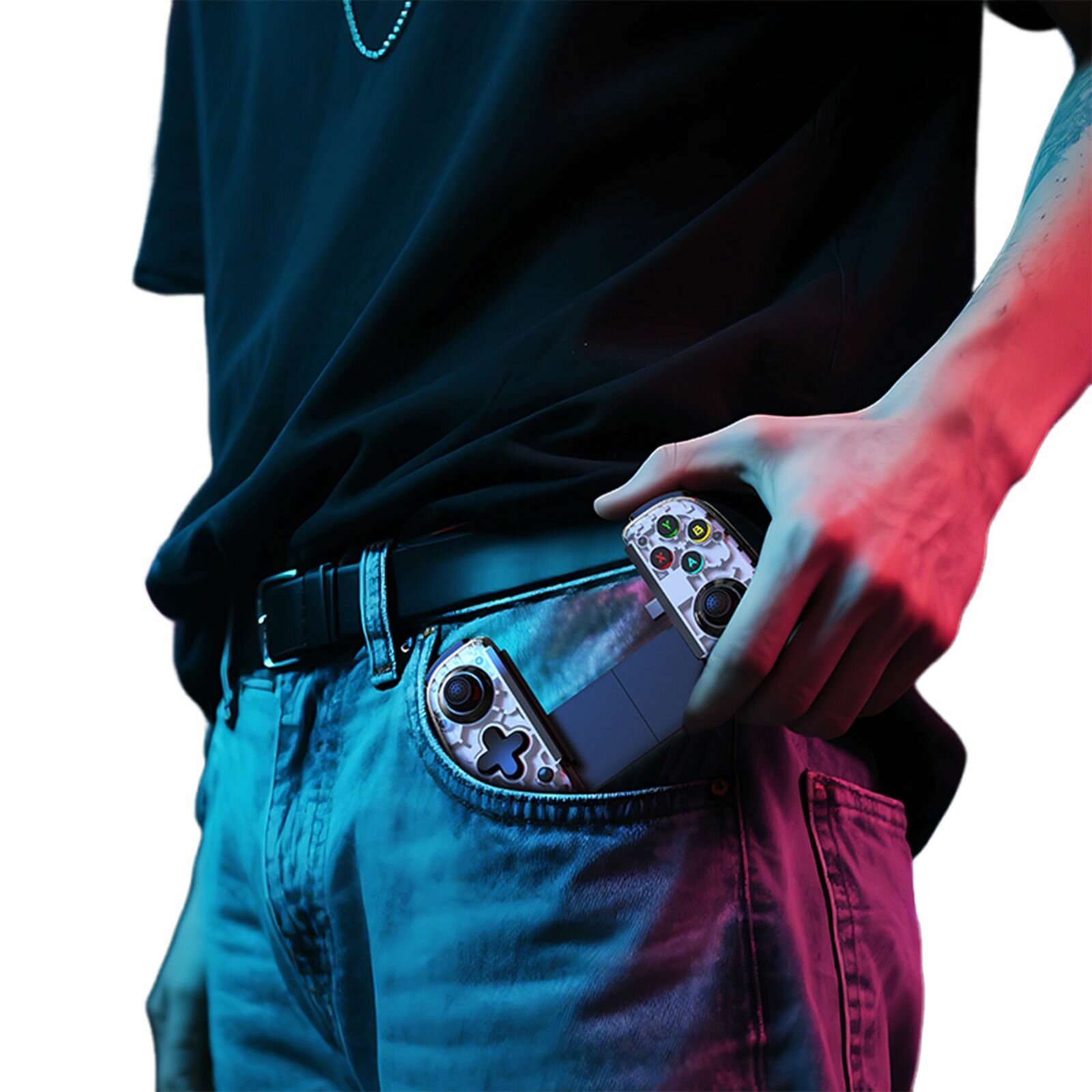 Игровой контроллер D6mini с холловскими джойстиками, складной, с разъёмом USB-C, для Android, iOS, Switch и ПК