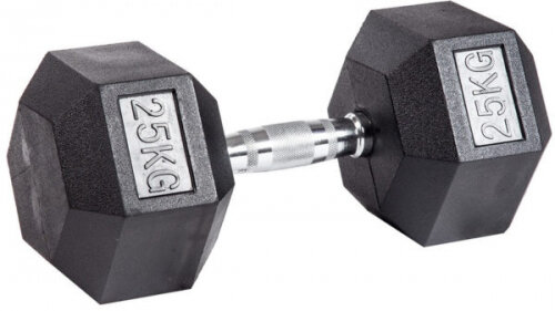 Гантель неразборная Victoryfit гексагональная 25 кг