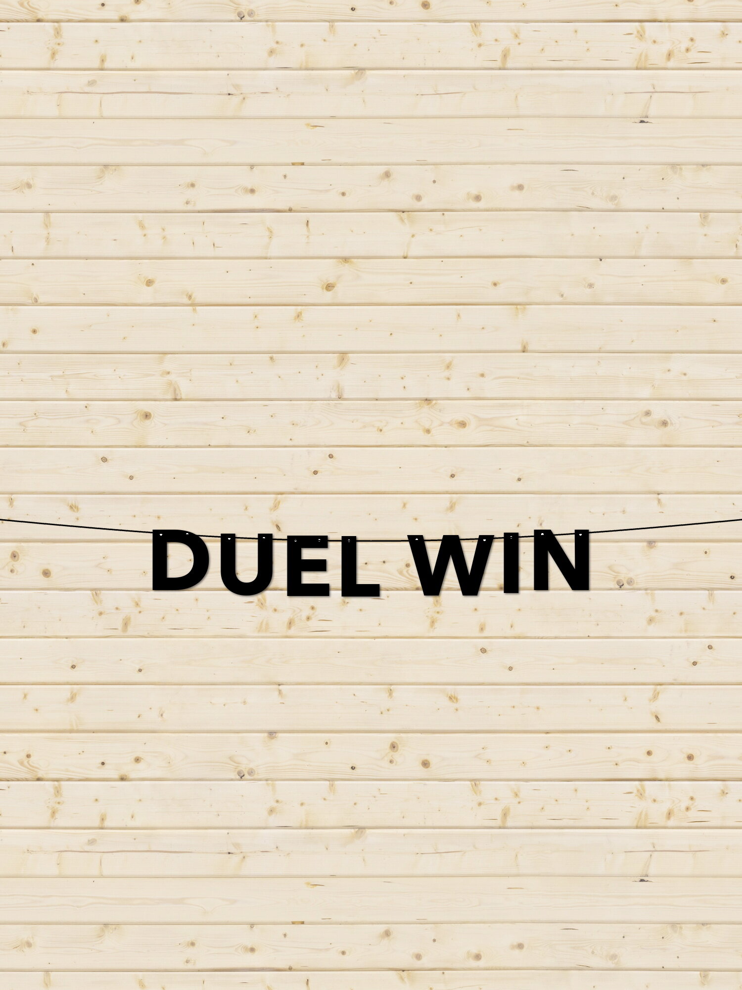 Гирлянда ручной работы, картонная гирлянда duel win - для праздников и торжеств, высота букв 10 см, толщина букв 1 мм, долговечный материал