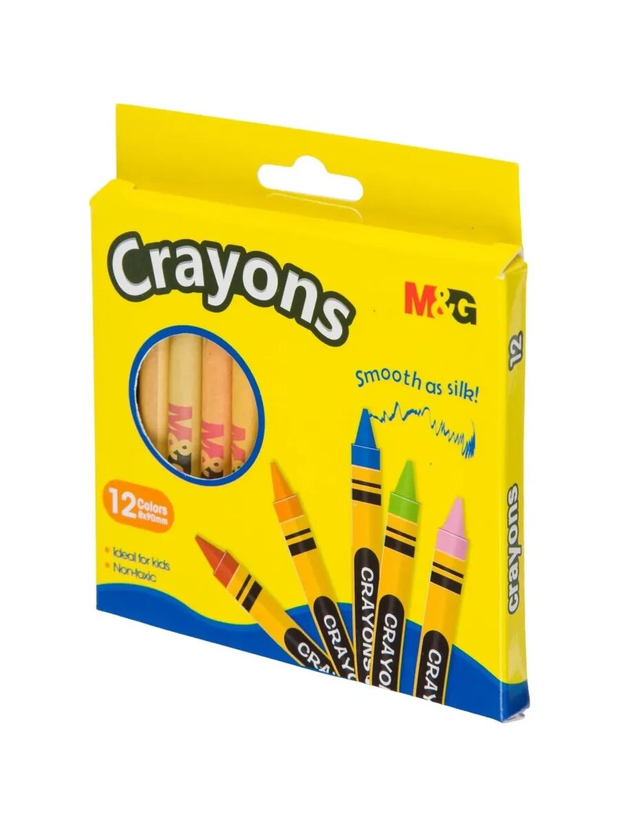 Восковые мелки для творчества, 12 цветов