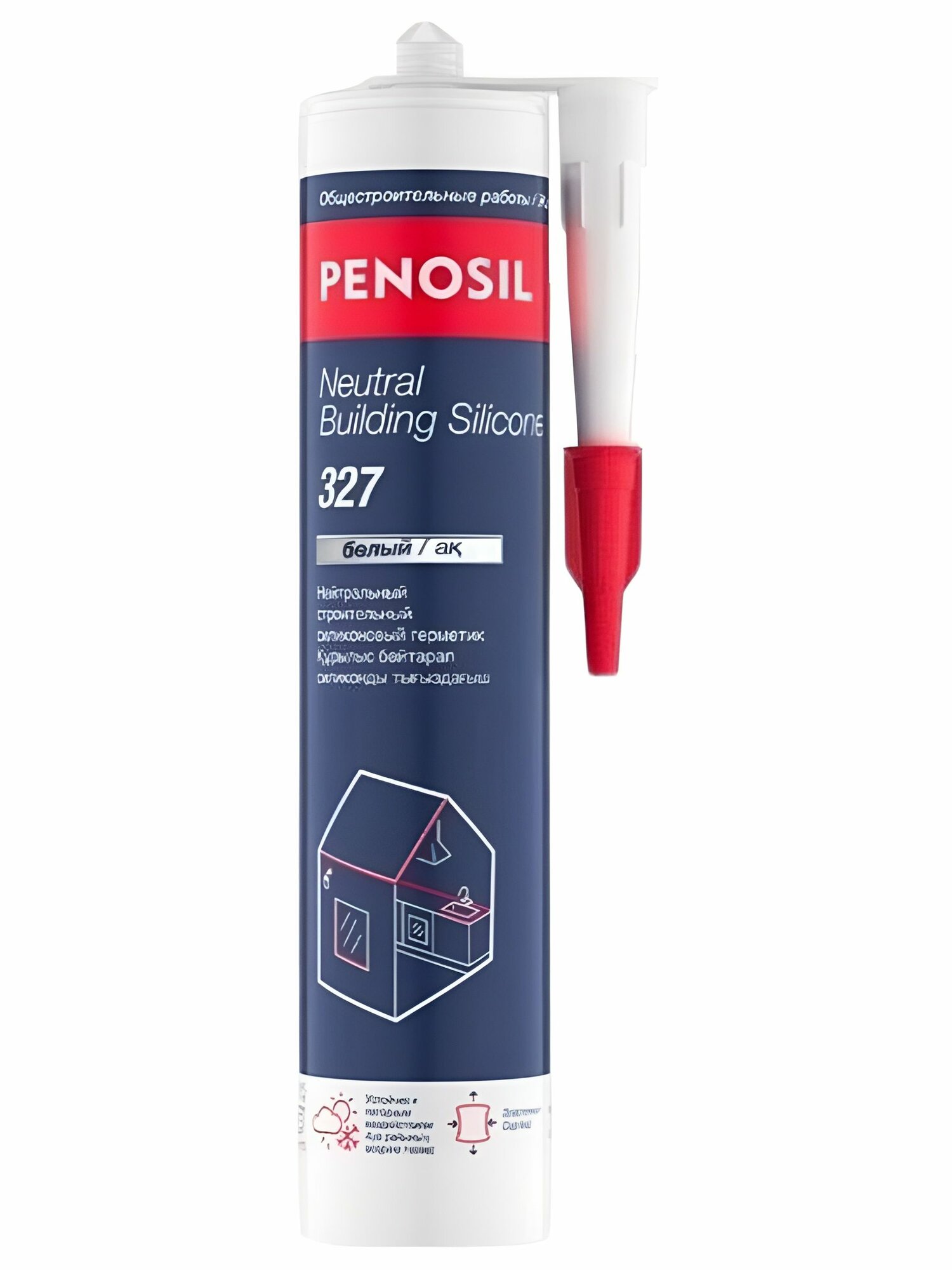 Герметик Penosil 327 Building Silicone силиконовый нейтральный, белый, 280 мл
