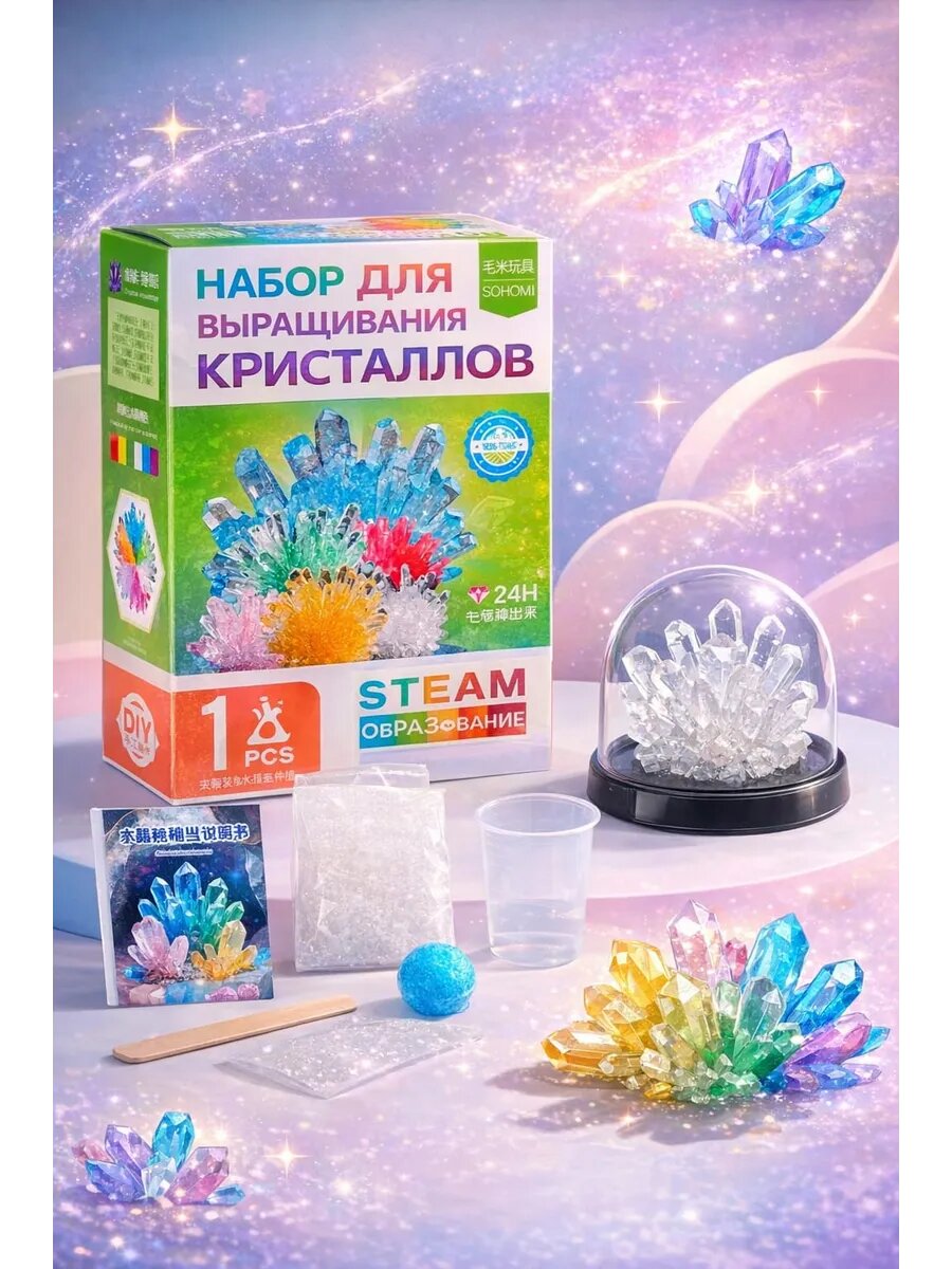 Набор для выращивания кристаллов для детей 1 шт