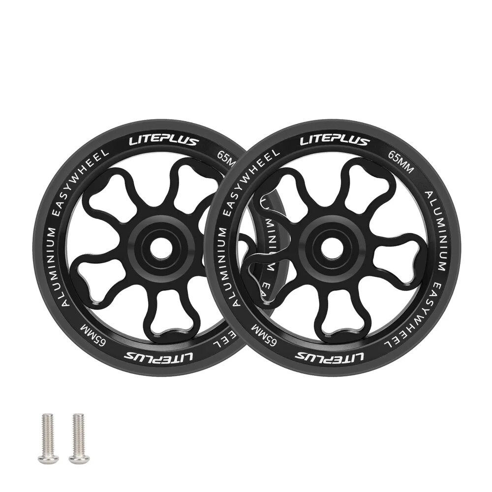 Litepro Easywheel 65mm, черные колеса для Brompton