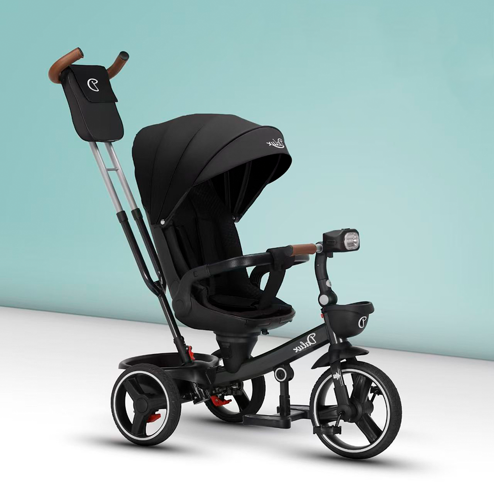 Детский трехколесный велосипед BREND LUXMOM ORIGINAL 3199, цвет черный, световое и звуковое сопровождение