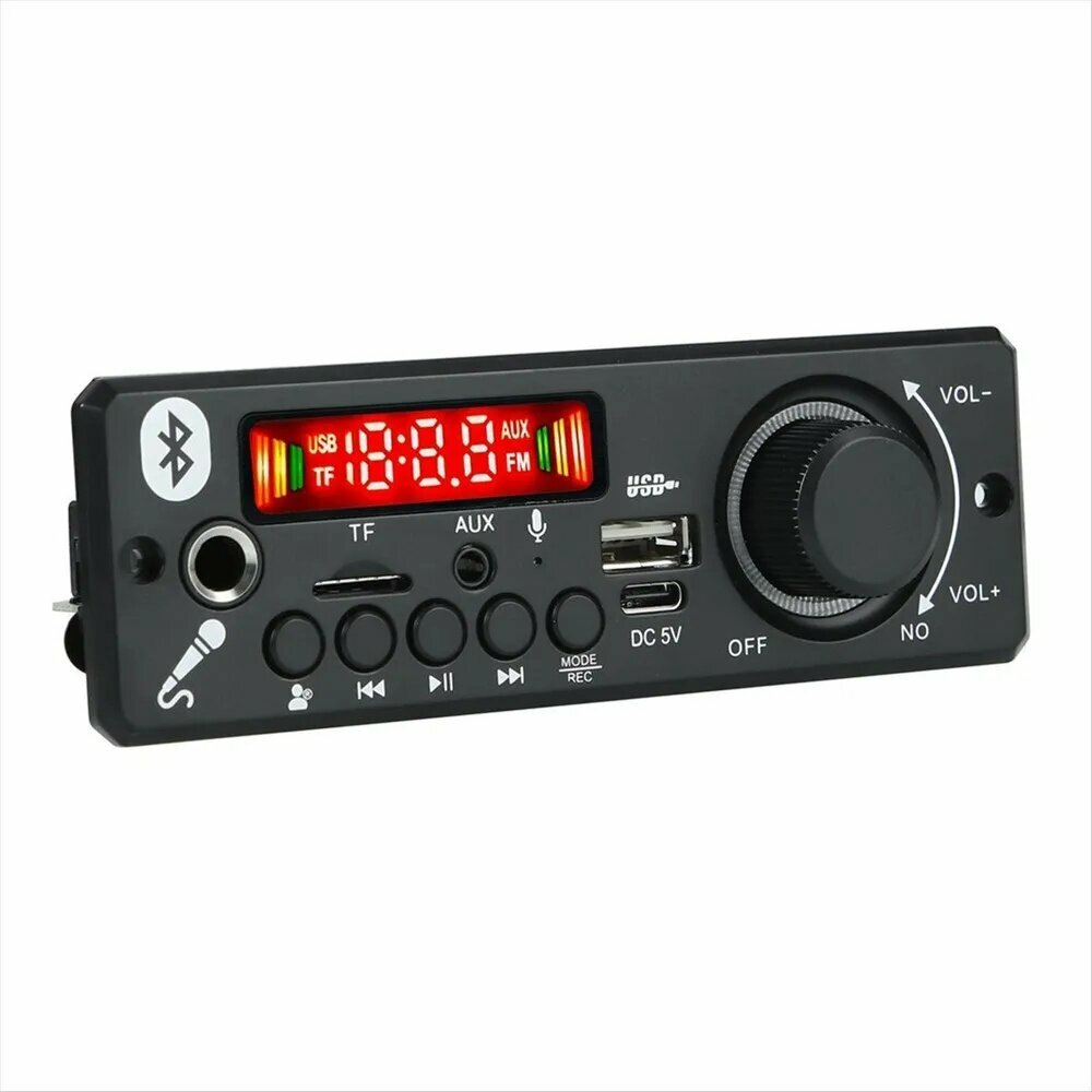Плата декодера Bluetooth MP3 WAV, плата усилителя-декодера (черная)