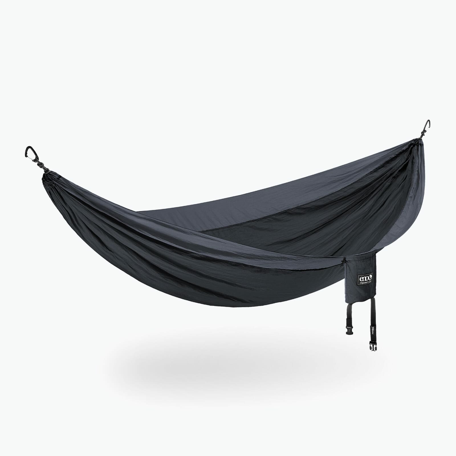 DECATHLON Гамак ENO SingleNest, черный/угольный, длина 274.32 см, ширина 152.4 см, грузоподъемность 113.4 кг