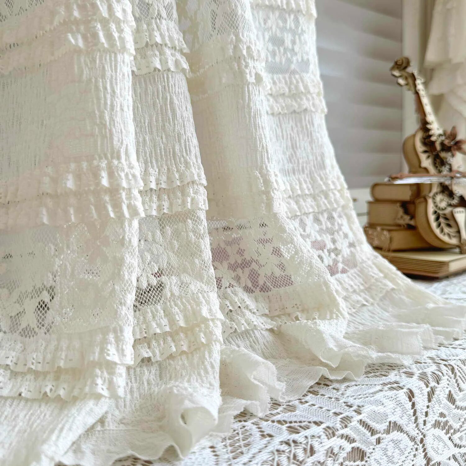 Шторы AiFish из полиэстера и хлопка, абрикосового цвета, pleated, с вырезами 1PC W100 X H125cm