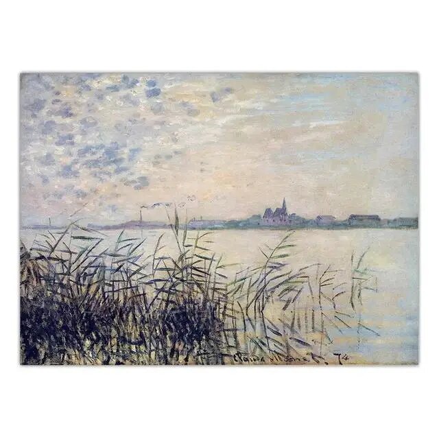 Клод Моне. Пейзаж с камышами. 50x70cm, P8