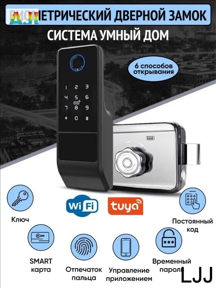 Электронный кодовый дверной замок с отпечатком пальца и Wi-Fi, система умный дом