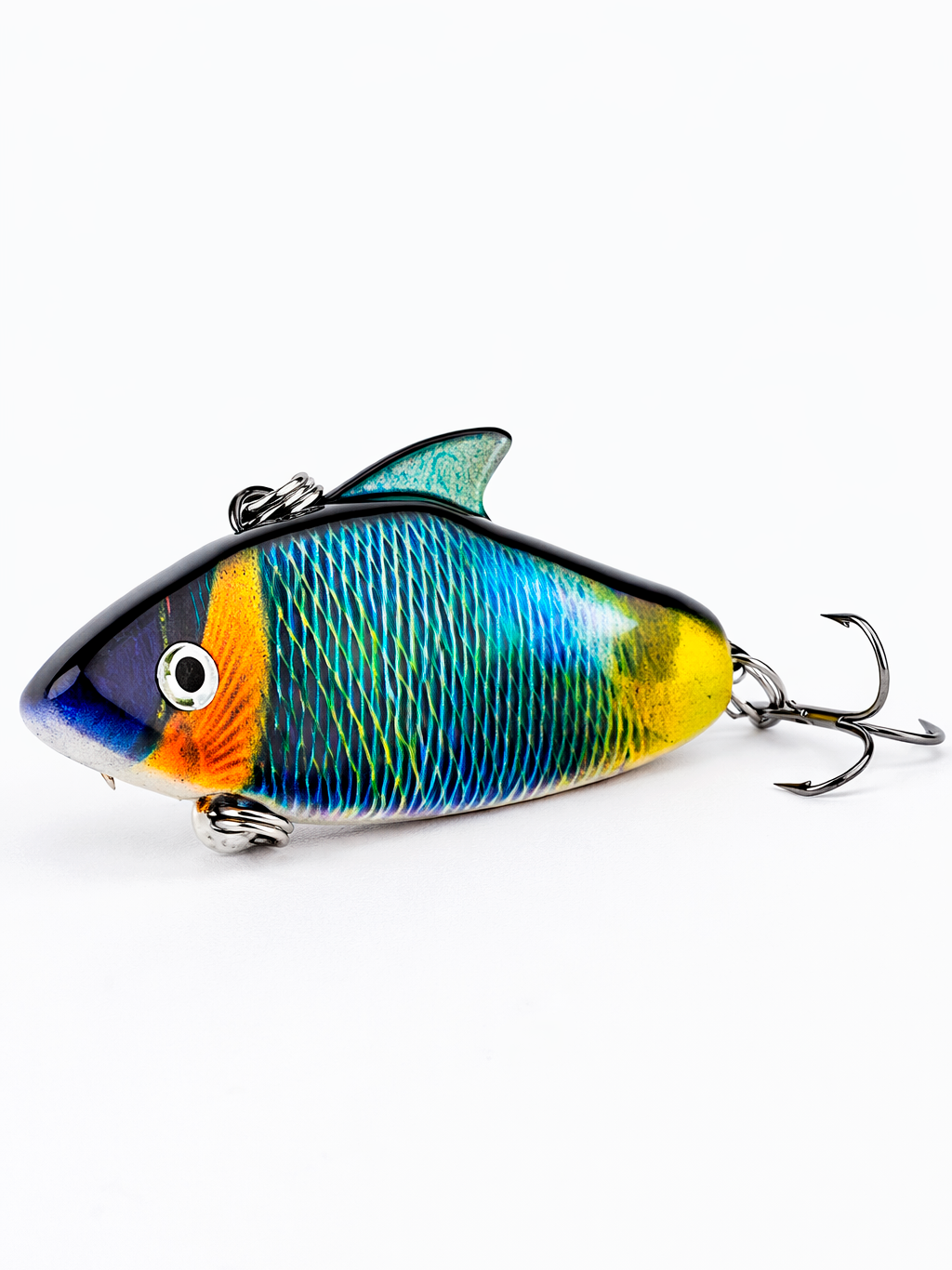 Раттлины "ZSY-3" (55мм, 7,9г), крючок тройник, цвет черный/голубой/желтый