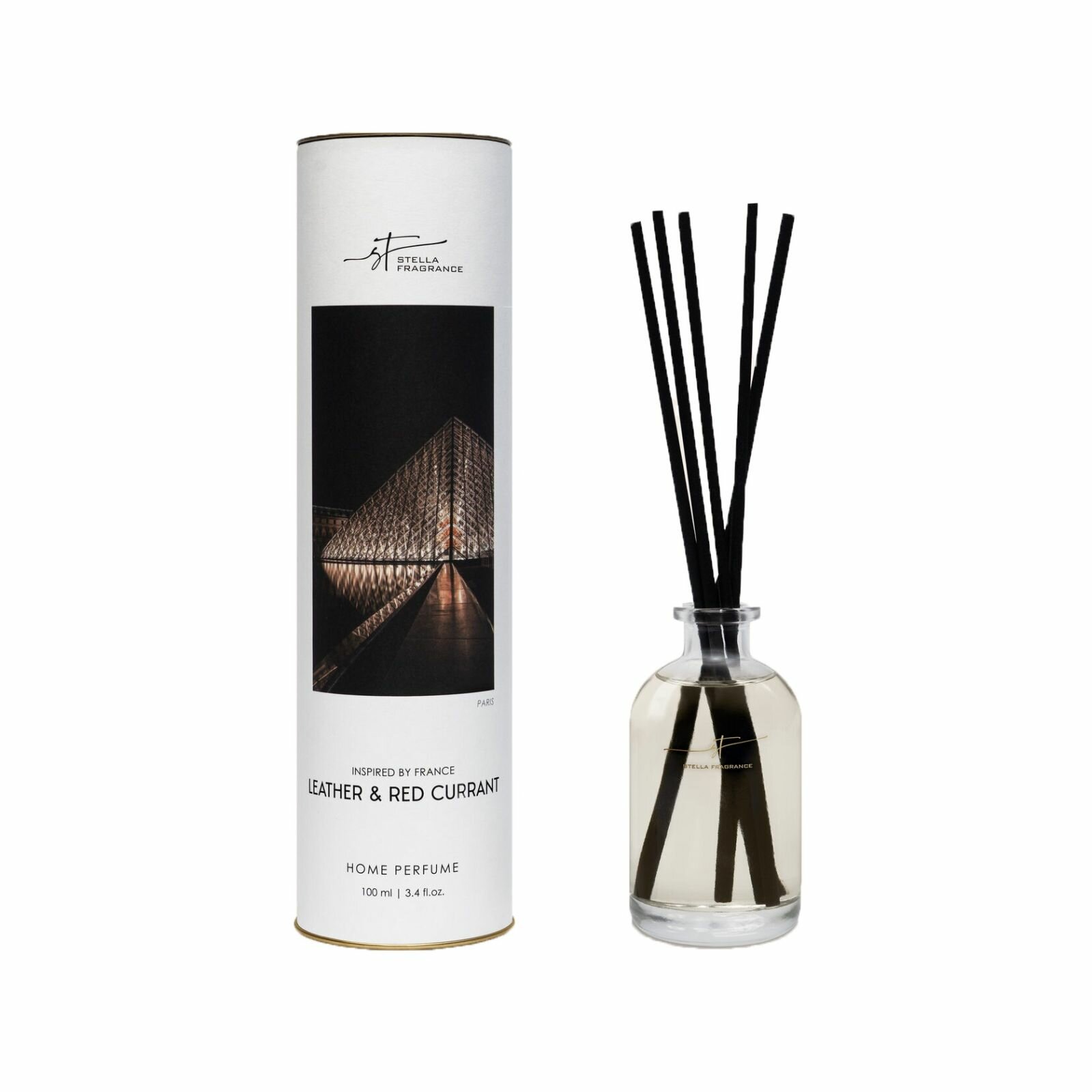 Диффузор Stella Fragrance "Кожа и красная смородина", 100 мл, тубус с палочками, глубокий аромат