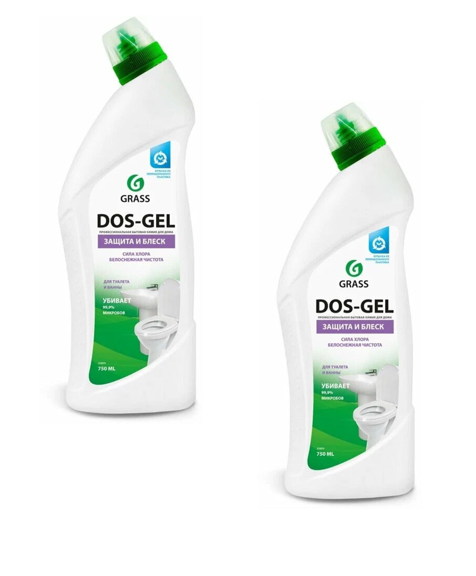 Дезинфицирующий чистящий гель GraSS "Dos Gel" 750мл 2шт