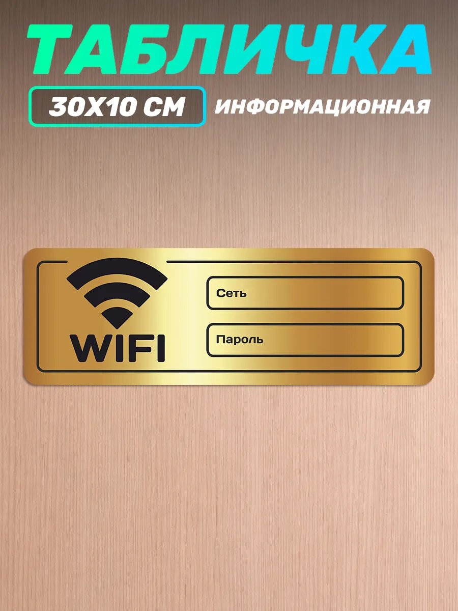 Табличка на дверь информационная Wifi