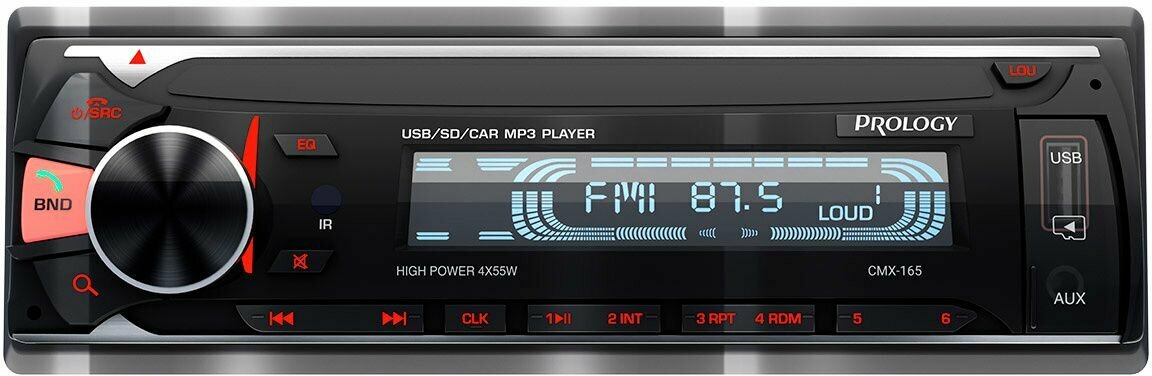 Автомагнитола Prology CMх-165, 1DIN, 4х55 Вт, v4.2 ПДУ (PRCMX165)
