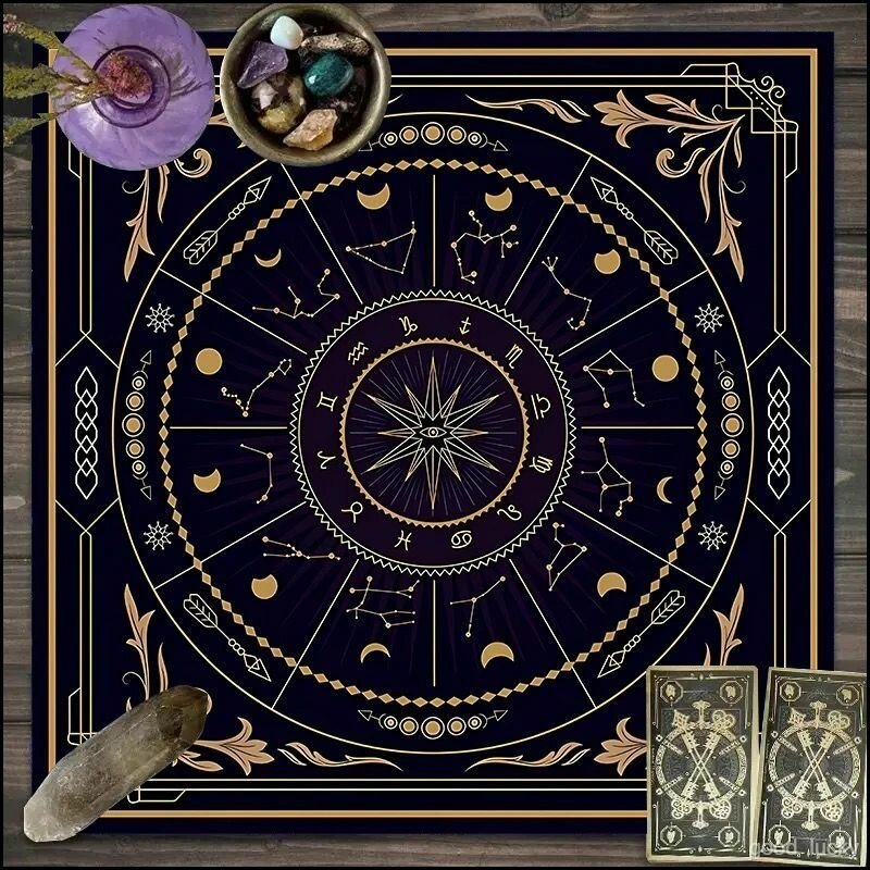 Гадальный инструмент/Скатерть для гаданий на картах Таро 120X120CM