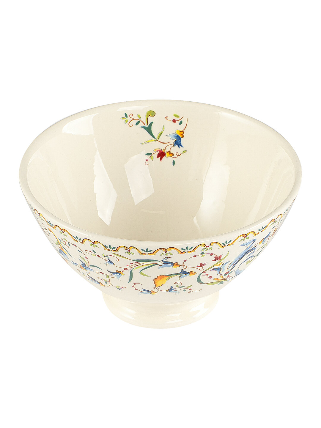 Салатник фаянсовый Gien Toscana, диаметр 15.5 см, белый, глазурь, Франция