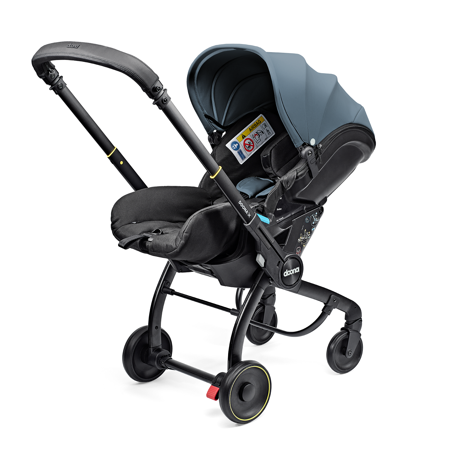 Коляска-автокресло Doona X с регулировкой спинки, автолюлька для новорожденных 0+, до 13 кг, с колесами, Ocean Blue