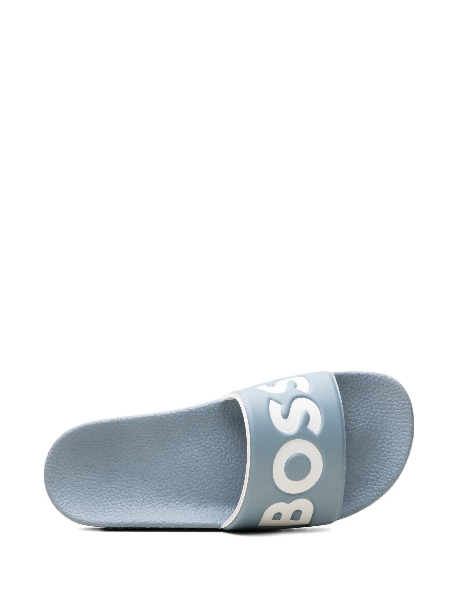 Шлёпанцы BOSS Logo-debossed slides, размер 43, blue — фото 1