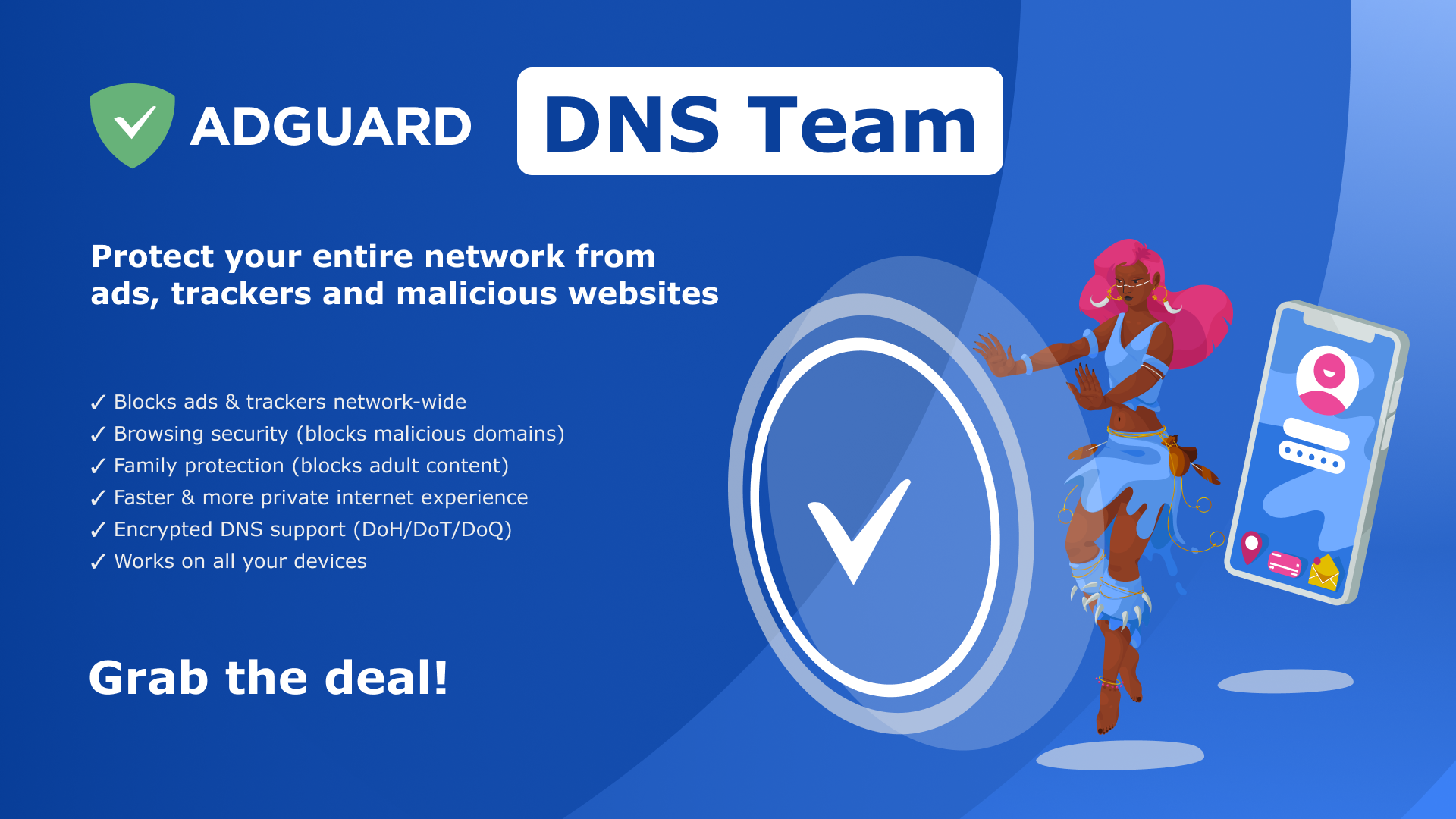 AdGuard DNS Team Ключ (1 Month / 200 Devices) • Цифровой ключ