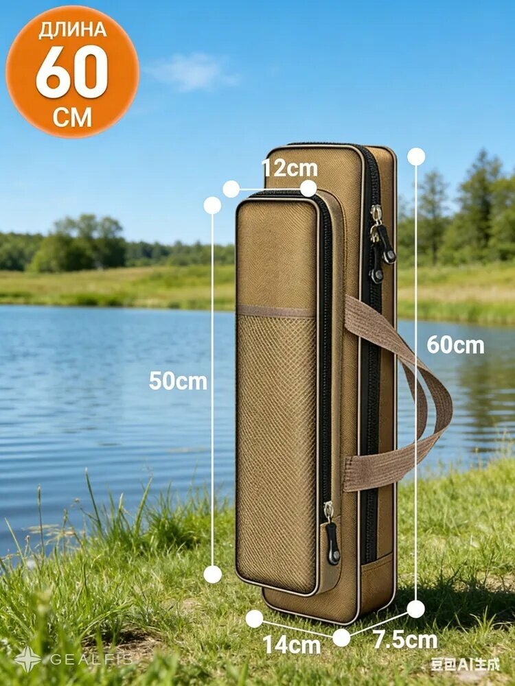 Сумка для рыболовных снастей 60 см чехол для удилища