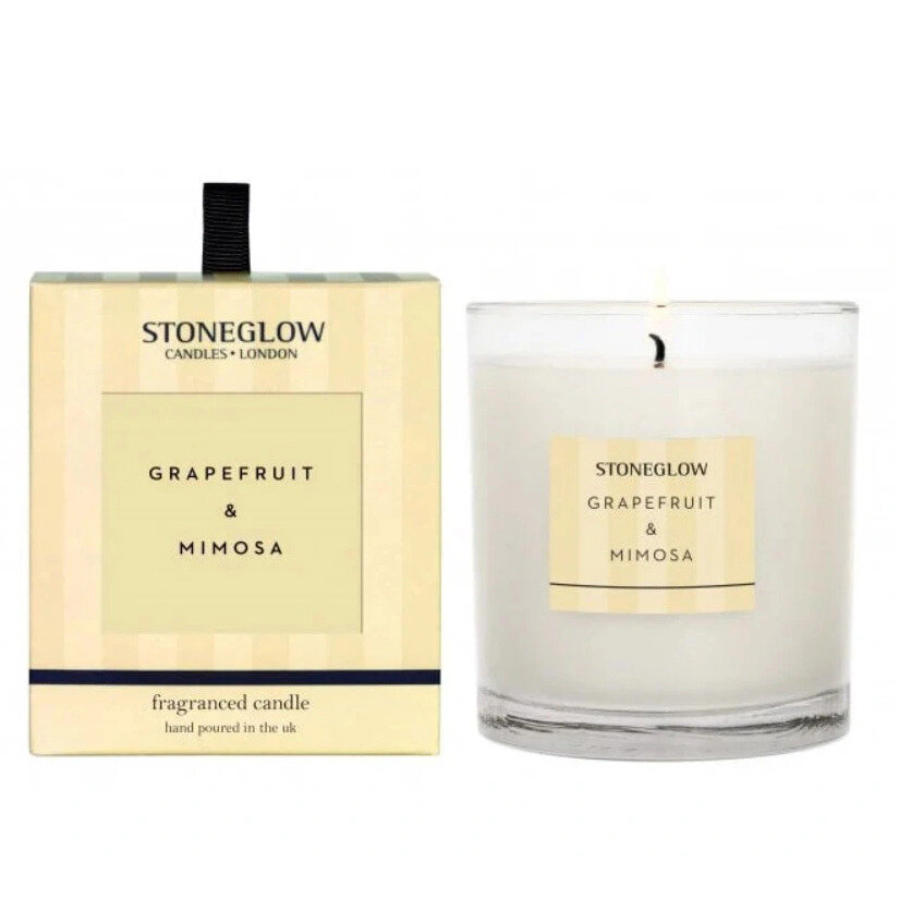 Свеча Stoneglow Grapefruit And Mimosa 300 гр / Парфюм для дома Стоунглоу Грейпфрут Энд Мимоза / Грейпфрут и Мимоза