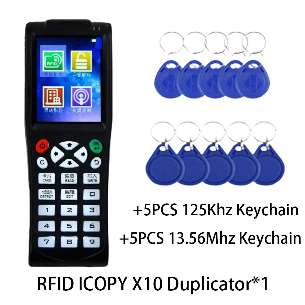 RFID ICOPY X10 Дубликатор, 5x 125Khz + 5x 13.56Mhz, Package 1