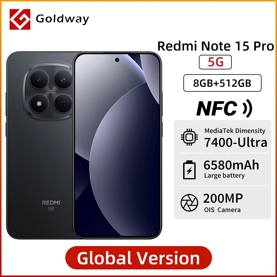 Смартфон Xiaomi Redmi Note 15 Pro 5G, 8/512ГБ, global