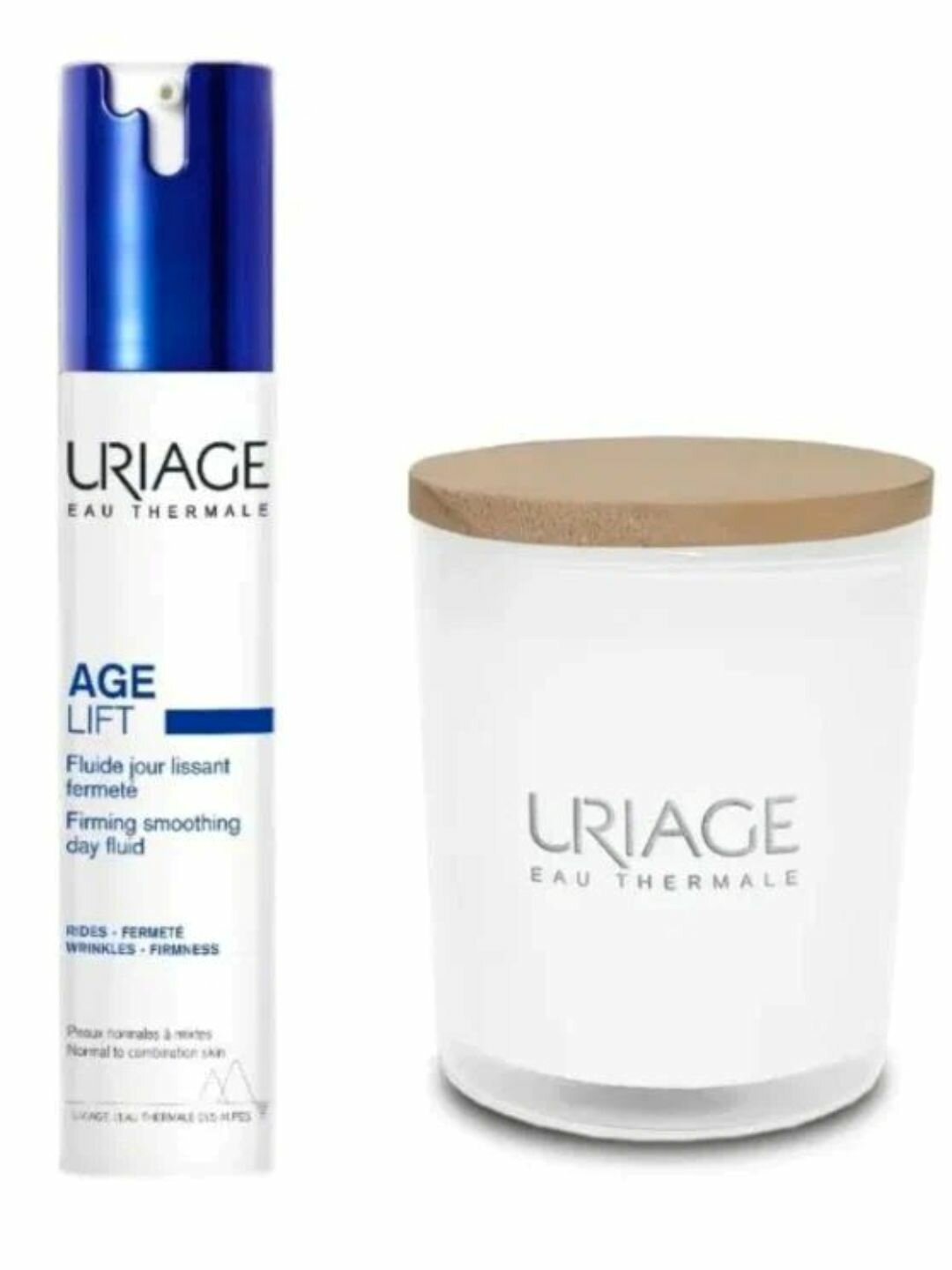 URIAGE эйдж лифт набор: Дневная разглаживающая укрепляющая эмульсия, 40 мл + Свеча в подарок