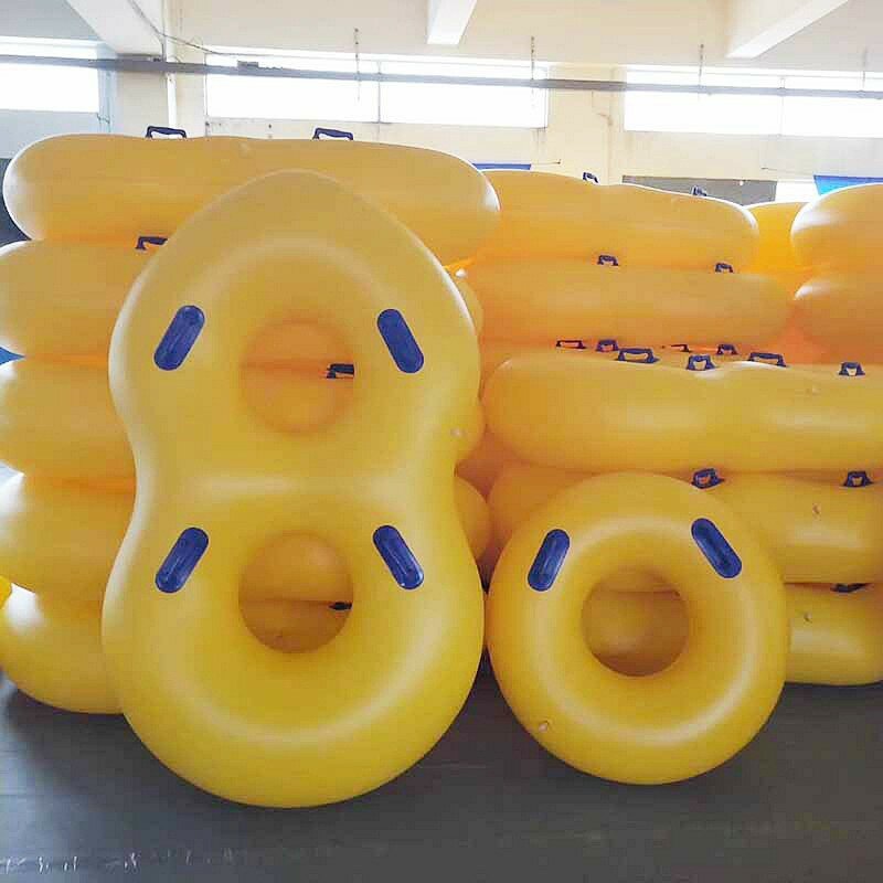 Надувной водный плот для аквапарка, двухместный водный плот, четырехместный плот из термоплавкого ПВХ, надувная лодка.