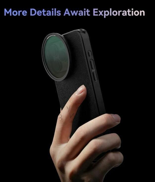 TELESIN Cinema combo case filter Iphone 15 Pro VND+CPL, Комплект чехол+фильтра VND+CPL для Iphone 15 Pro