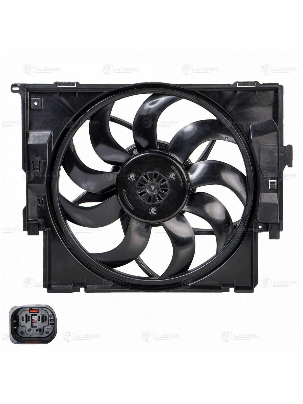 Электровентилятор охлаждения (с кожухом, 400W) LUZAR LFK2603 для а/м BMW 1, 2, 3, 4 / БМВ