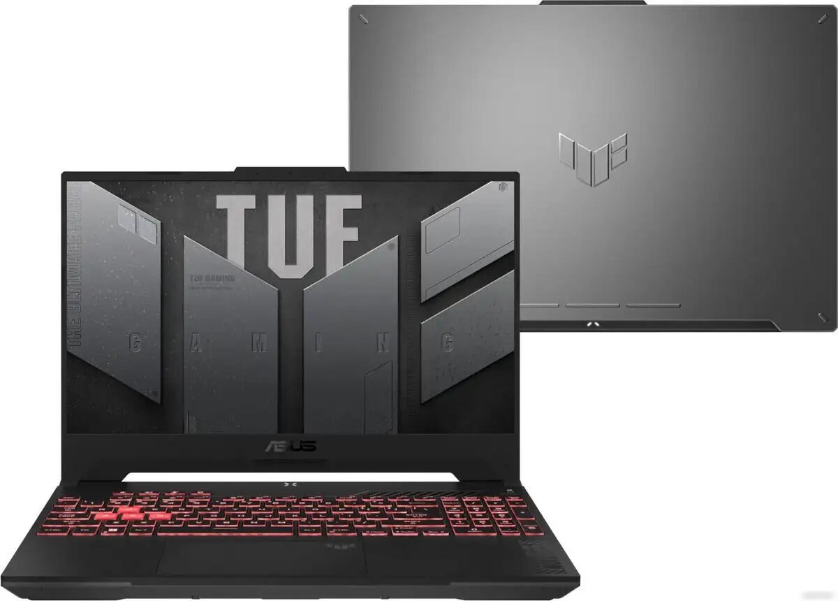 Игровой ноутбук ASUS TUF A17 FA707NUG-HX182/90NR0EF5-M00AX0/Ryzen 7-7445HS/16Gb/512Gb/17.3 FHD 144Hz/RTX4050 6Gb/DOS
