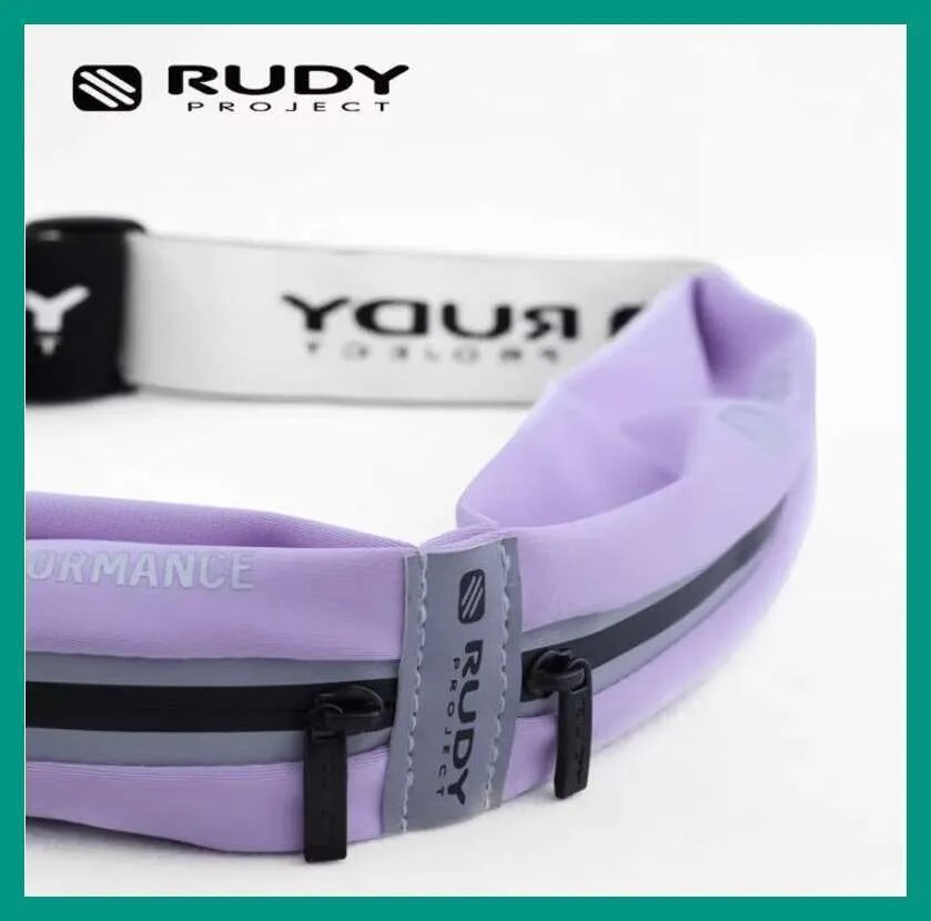 RUDY PROJECT Поясная сумка для бега фиолетового цвета с выходом для наушников и карманом для мелочей. Длина 100 см — фото 1