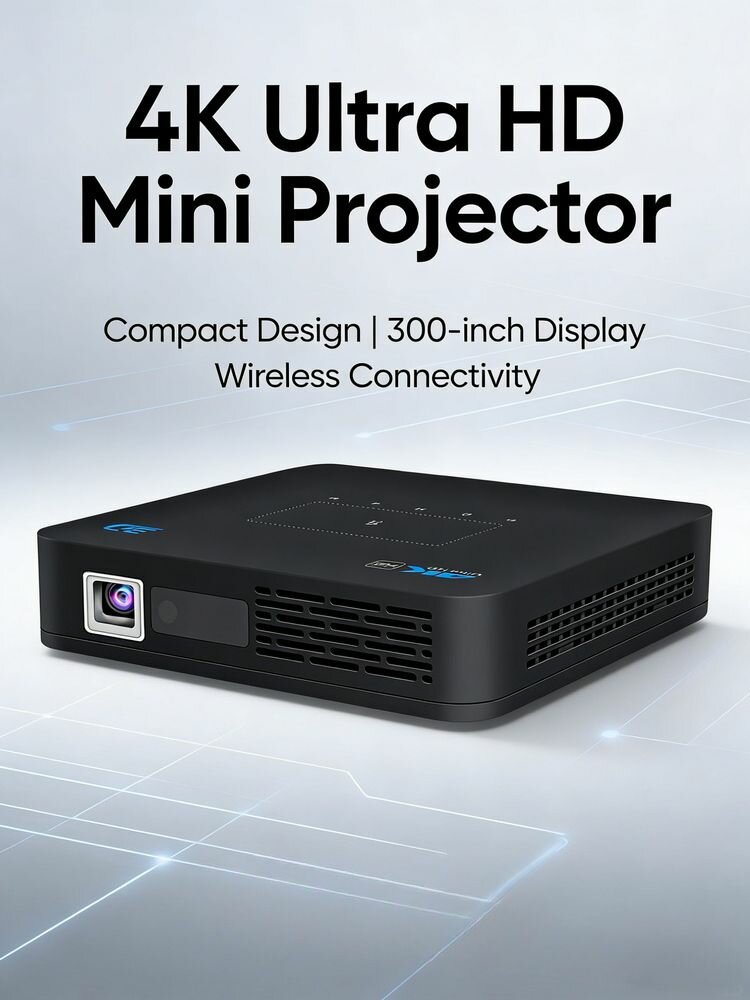 Проектор P15 Pro, 1920х1080 FullHD, DLP, 4000:1, Wi-F, Bluetooth, 3Вт, черный